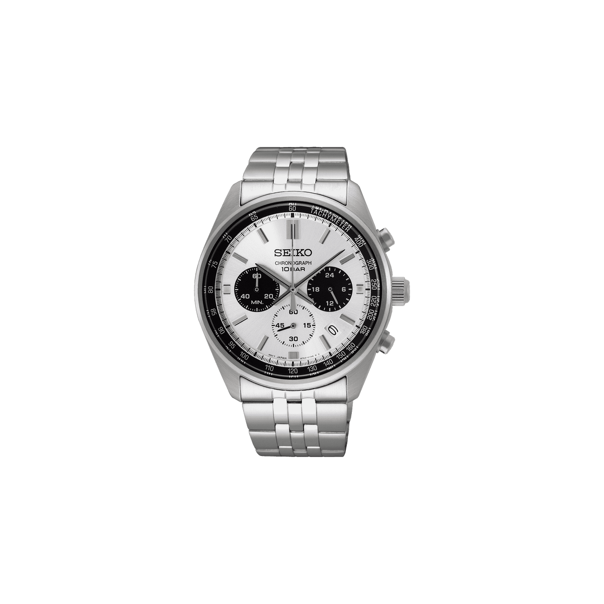 Seiko Chronograph Classic Men's Stainless Steel Watch SSB425P1 Panda ...