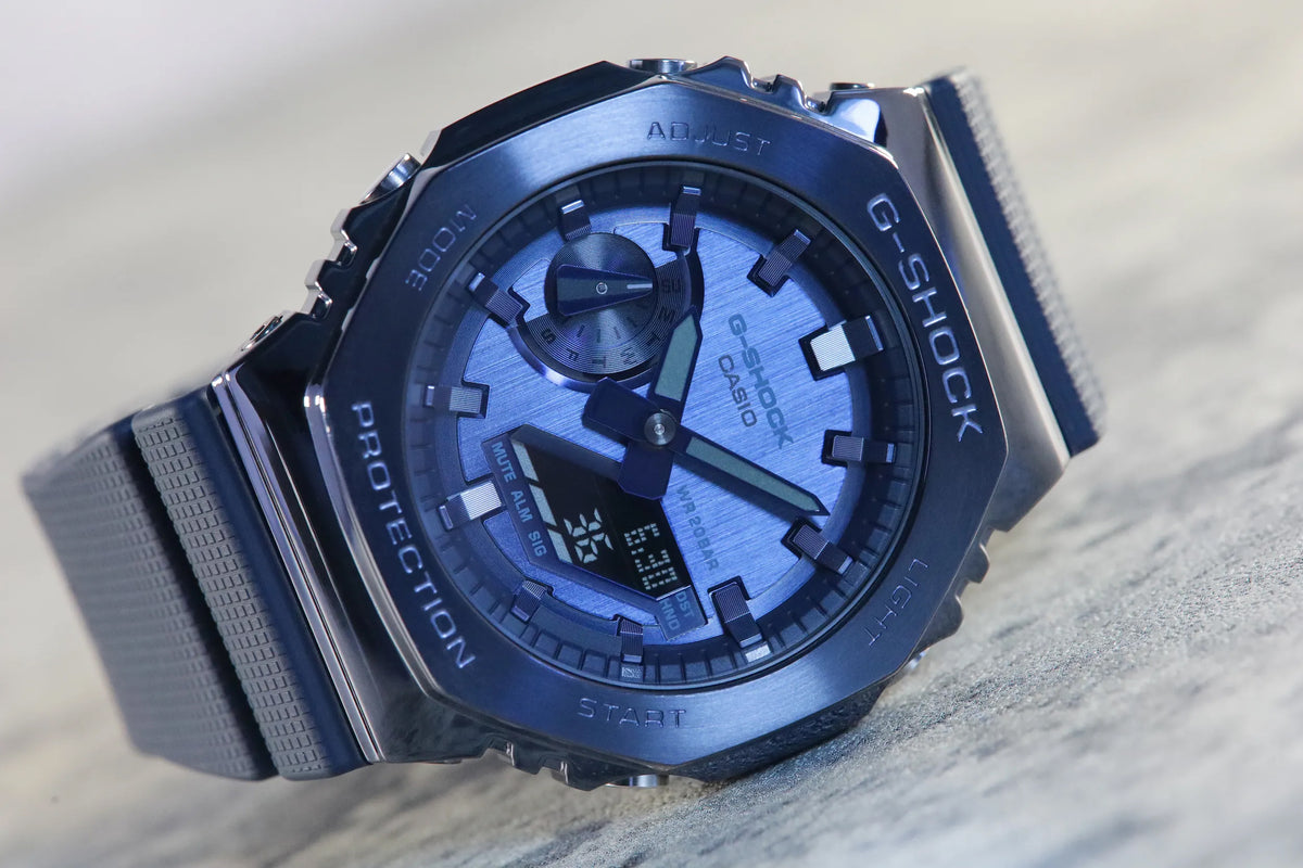 Casio G-Shock Carbon Core Guard Ion Blue AP CasiOak Men's Metal Case ...