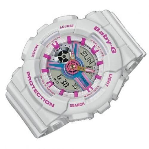 Casio Baby-G BA110 Series Neo Retro Colors White Watch BA110NR-8A ...