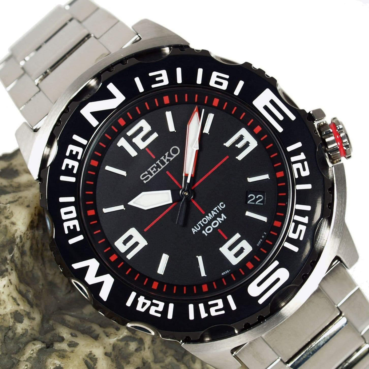 Seiko Field Monster Automatic 100M Men's Stainless Strap Watch SRP445K1 ...