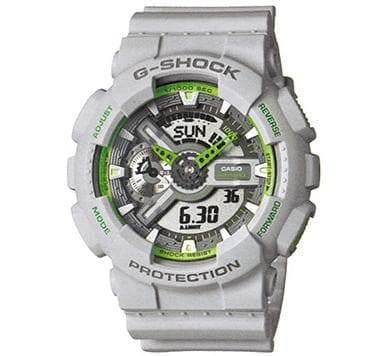 Casio G-Shock GA110 Series Anadigi Neon Color Dr. Doom Grey Hulk Watch ...